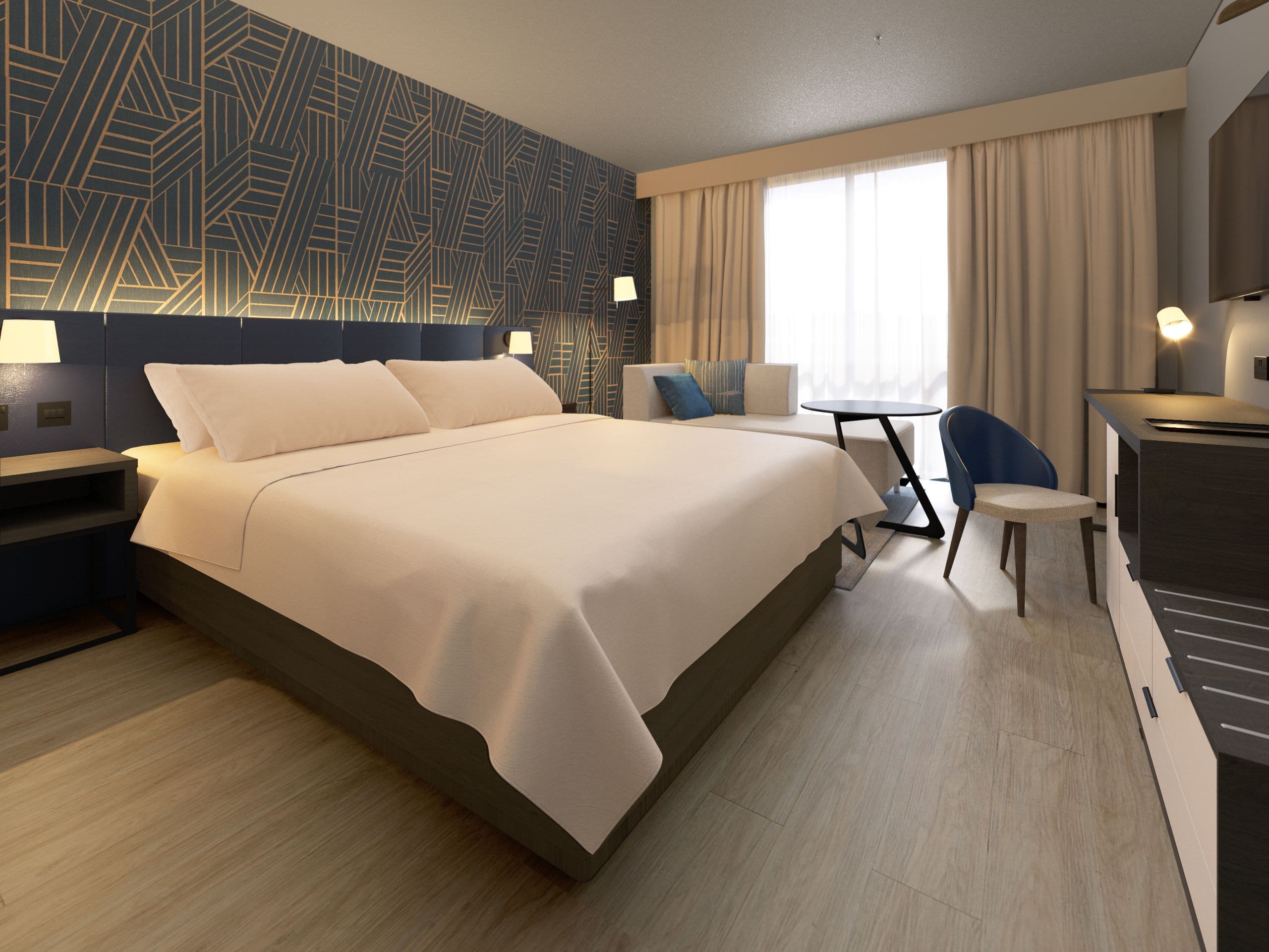 Modern contemporary hotel rooms Leeds city centre | Hyatt Place Leeds